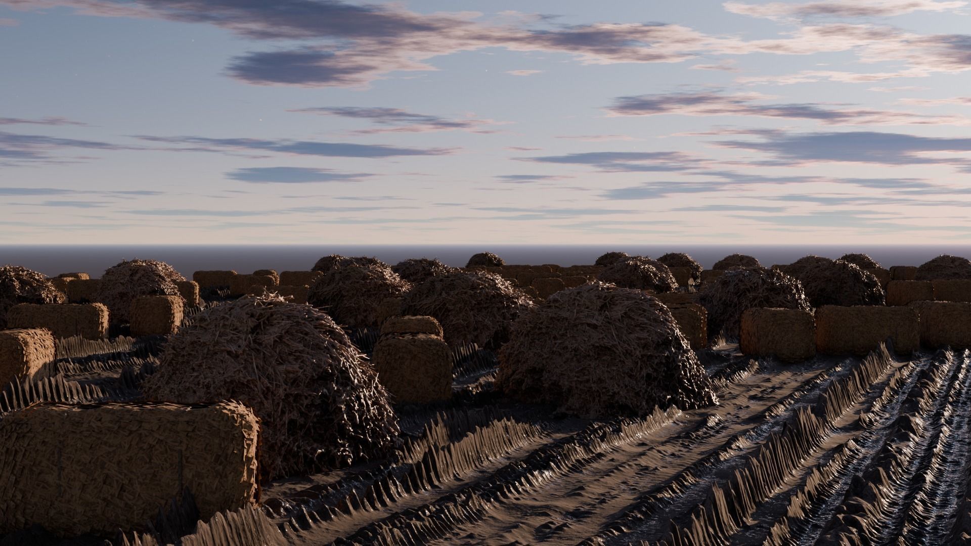 Hay Field free 3D model | CGTrader
