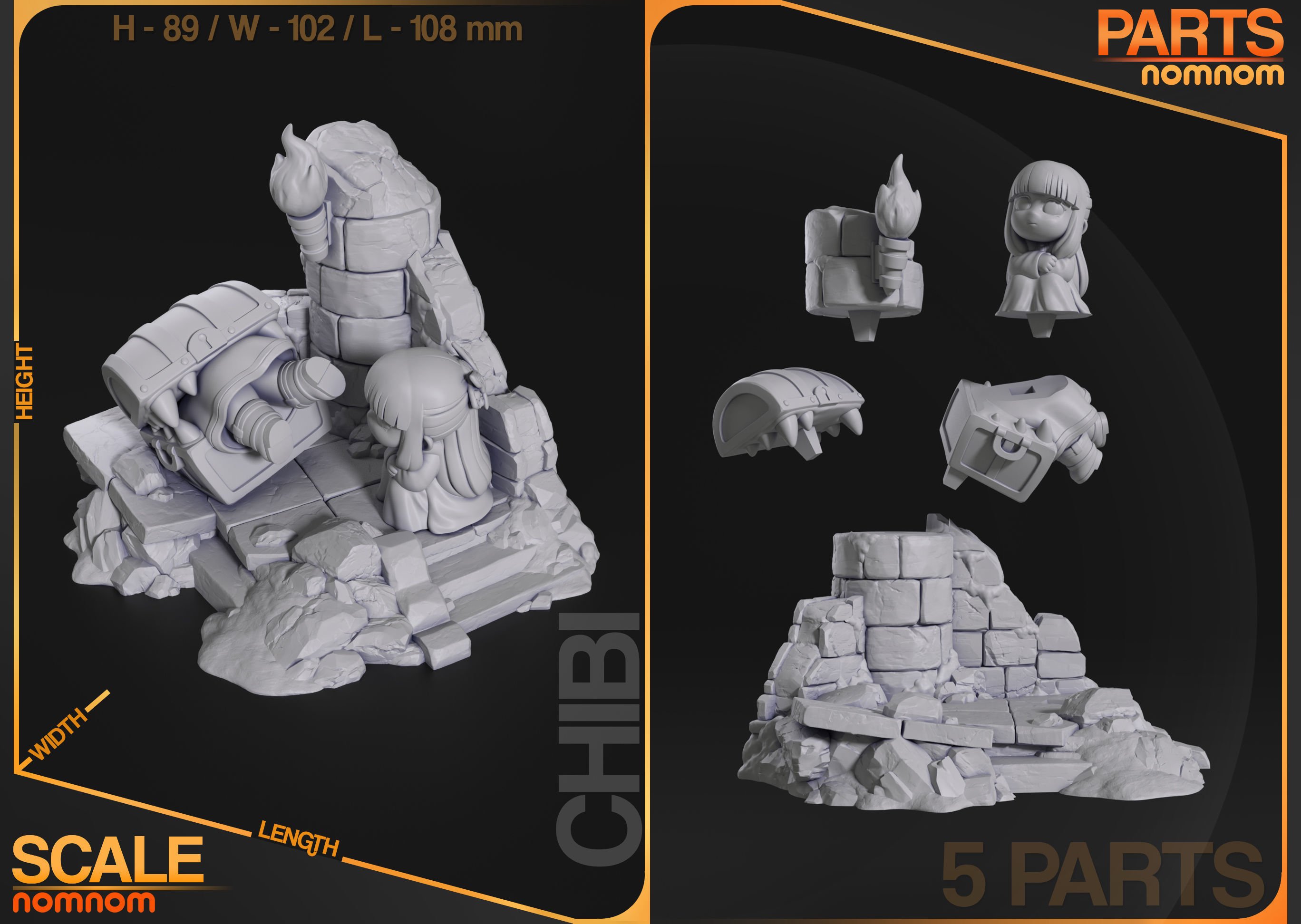 Chibi Mimic Chest x Frieren 3D model 3D printable | CGTrader