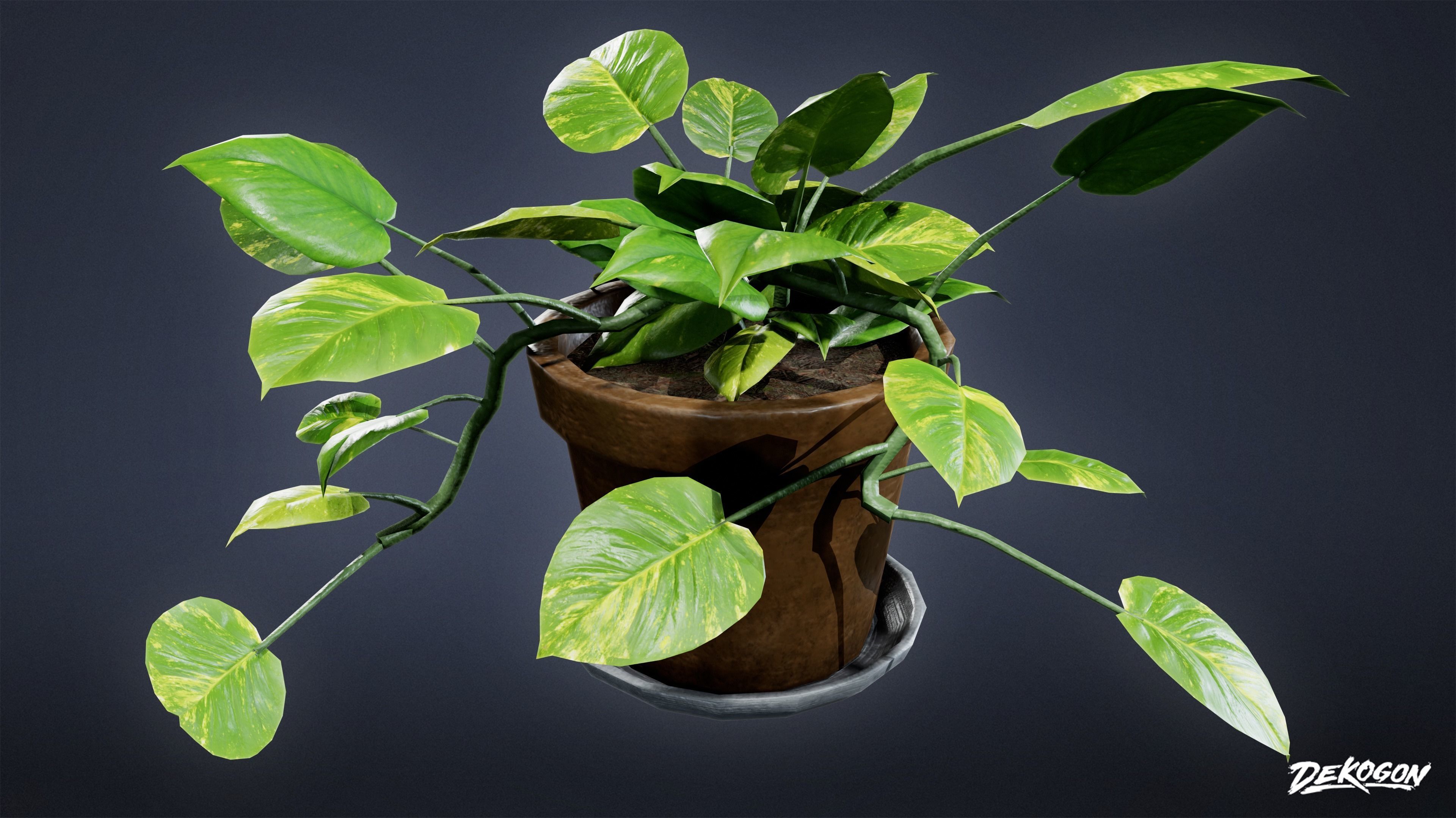 3D model HIGH SCHOOL CLASSROOM - Plant 02 - LOW POLY VR / AR / low-poly ...