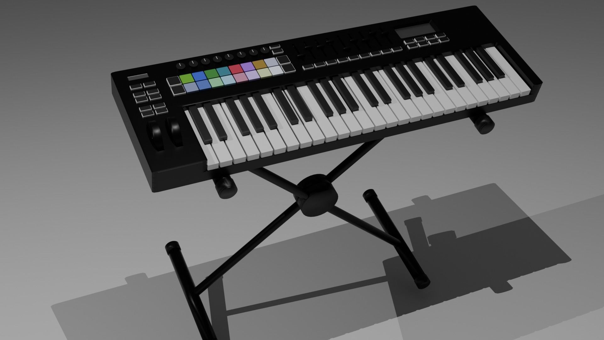 Music keyboard free 3D model | CGTrader