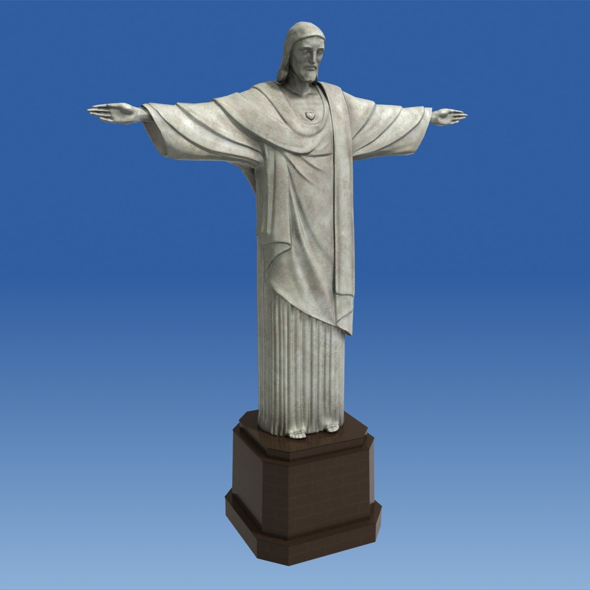 Realistic Christ Redeemer Statue 3D 3D model 3D printable | CGTrader