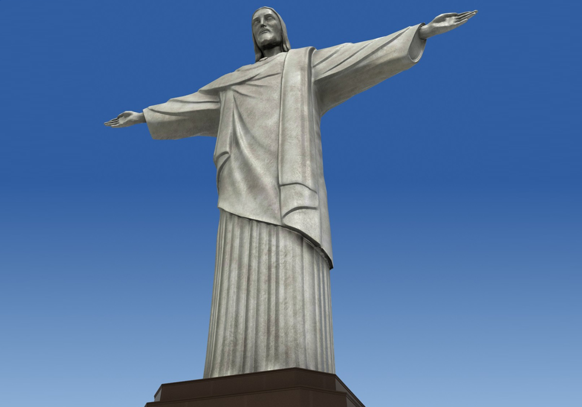 Realistic Christ Redeemer Statue 3D 3D model 3D printable | CGTrader