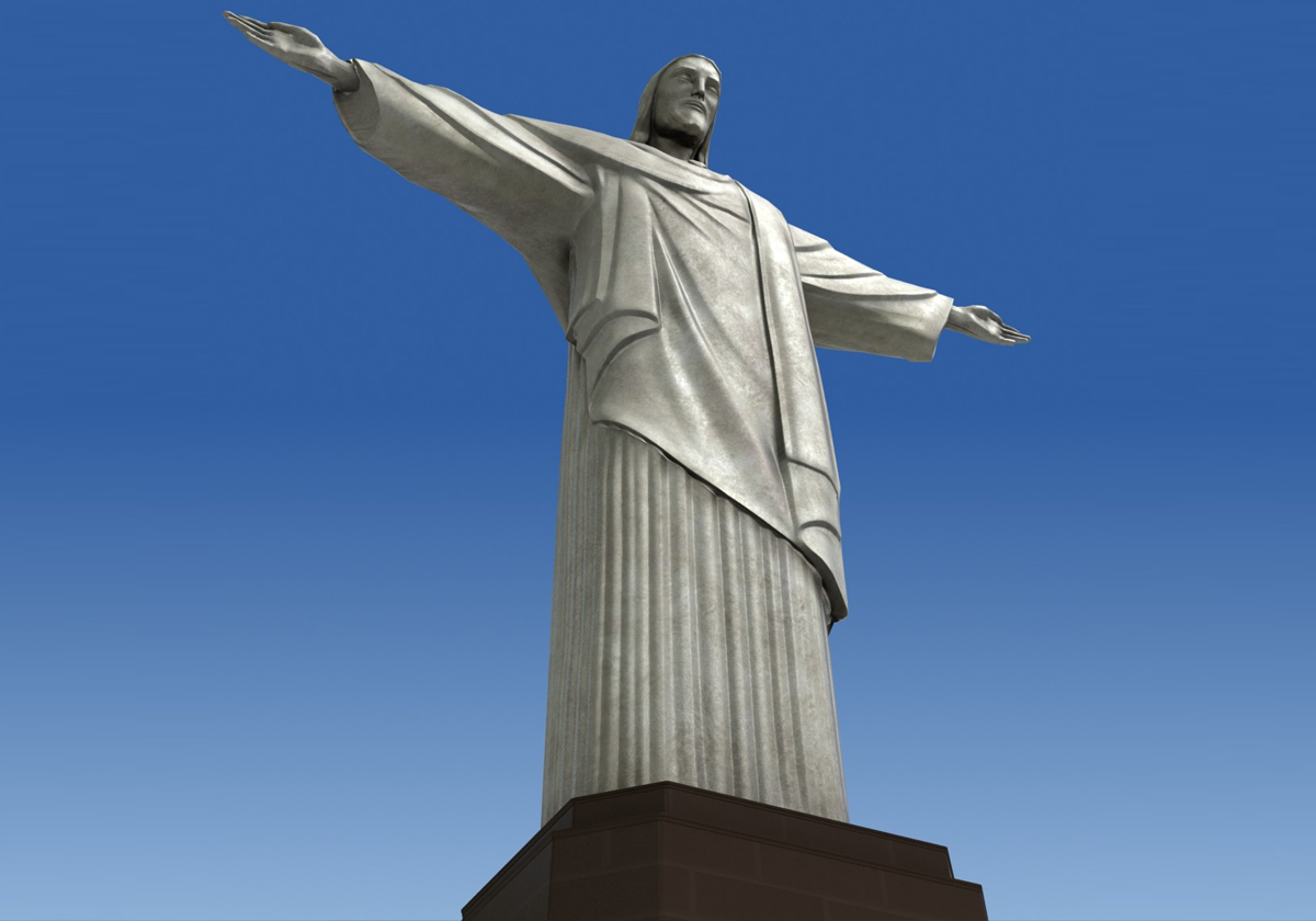 Realistic Christ Redeemer Statue 3D 3D model 3D printable | CGTrader