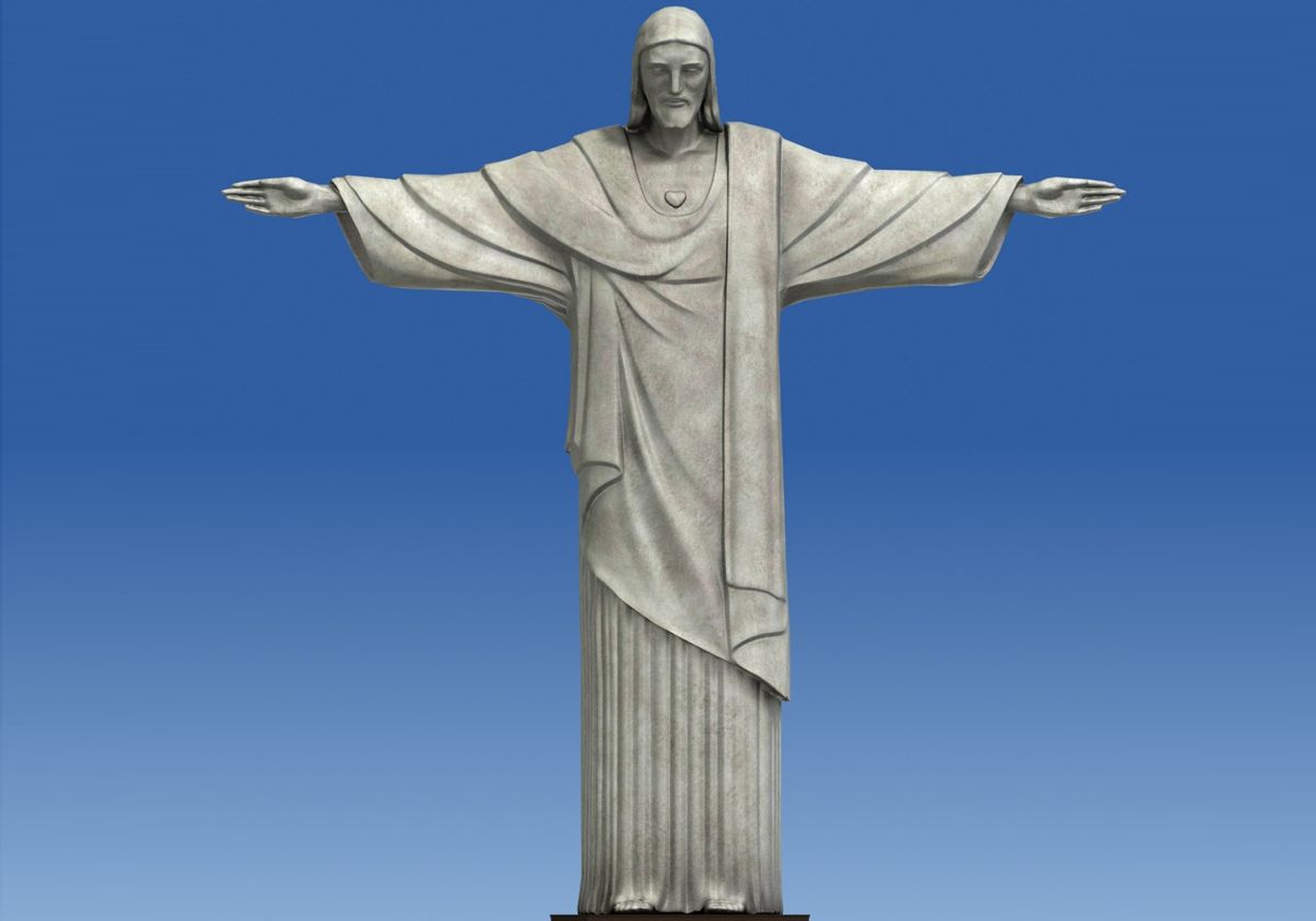 Realistic Christ Redeemer Statue 3D 3D model 3D printable | CGTrader