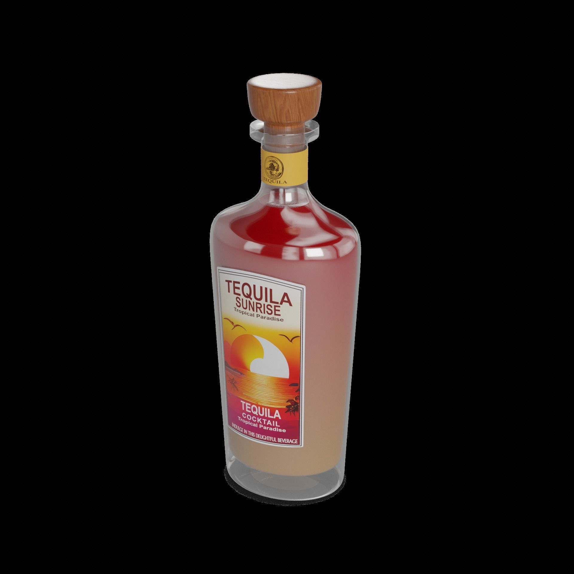 3D model Tequila Tequila Sunrise VR / AR / low-poly | CGTrader