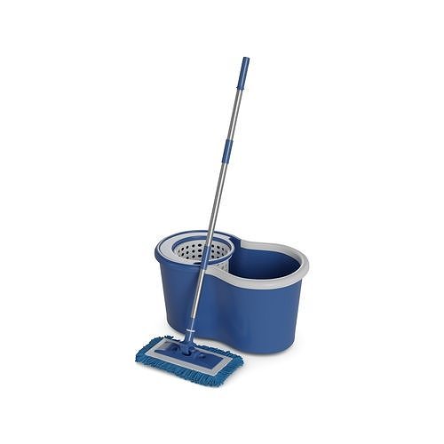 Brooms mops and window squeegees Sponge Mop with Bucket 3D model | CGTrader