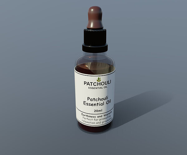3D model Essential oils Patchouli Essential Oil VR / AR / low-poly ...
