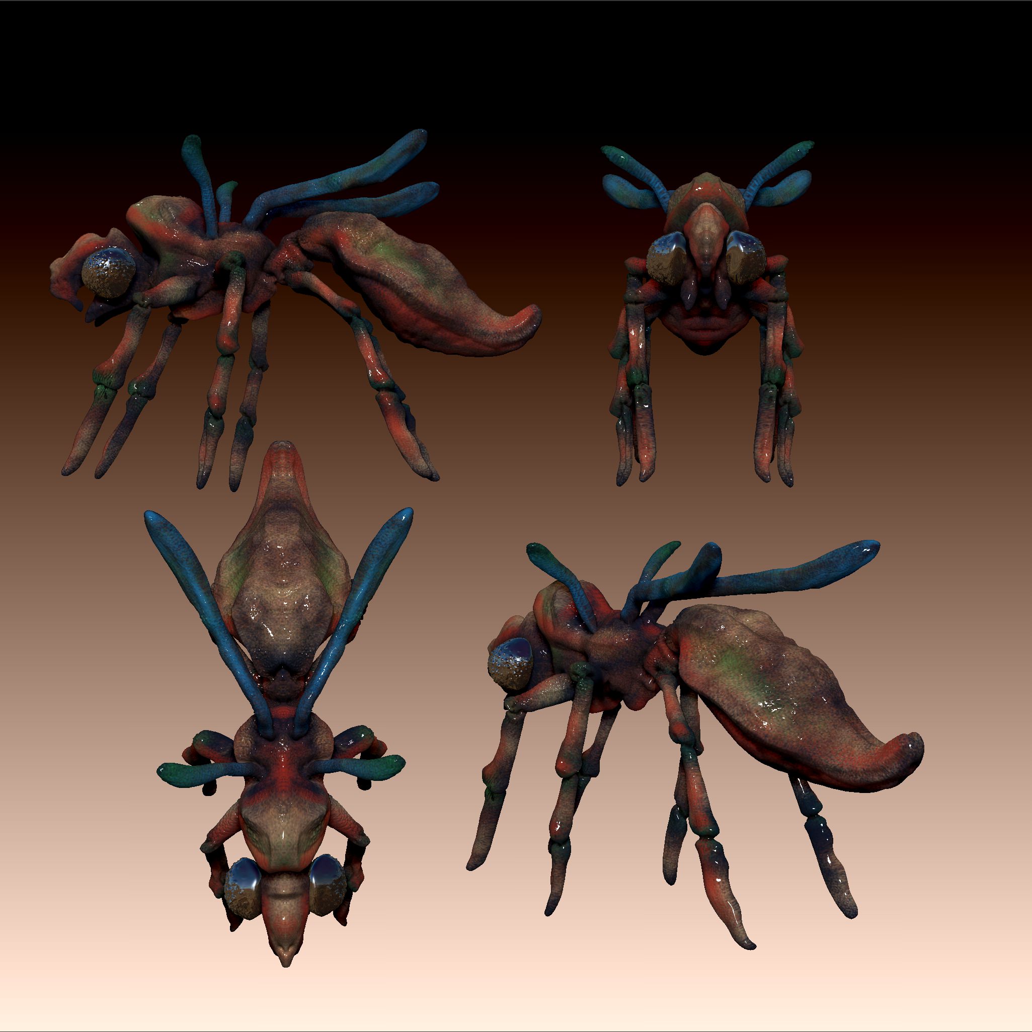 Crustacean Insektoid 3D model | CGTrader