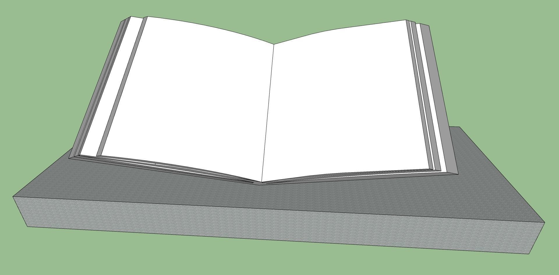 book sculpture sketchup model 3D model | CGTrader