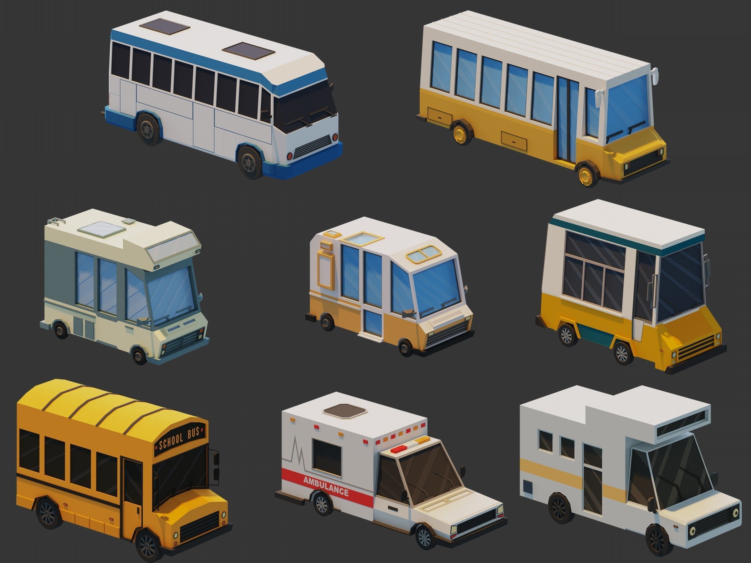 3D model Low Poly Cars Ships and Planes VR / AR / low-poly | CGTrader