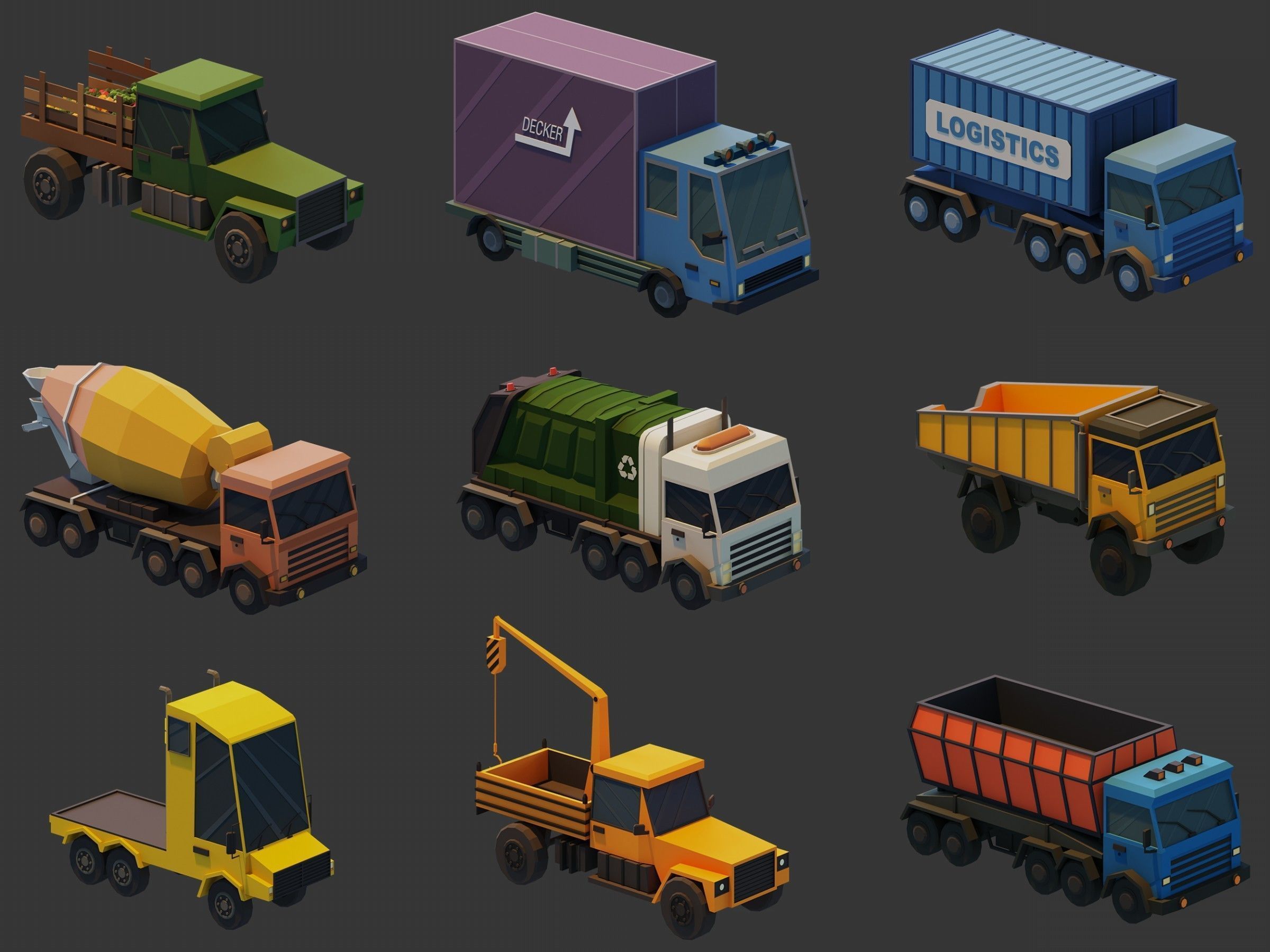 3D model Low Poly Cars Ships and Planes VR / AR / low-poly | CGTrader