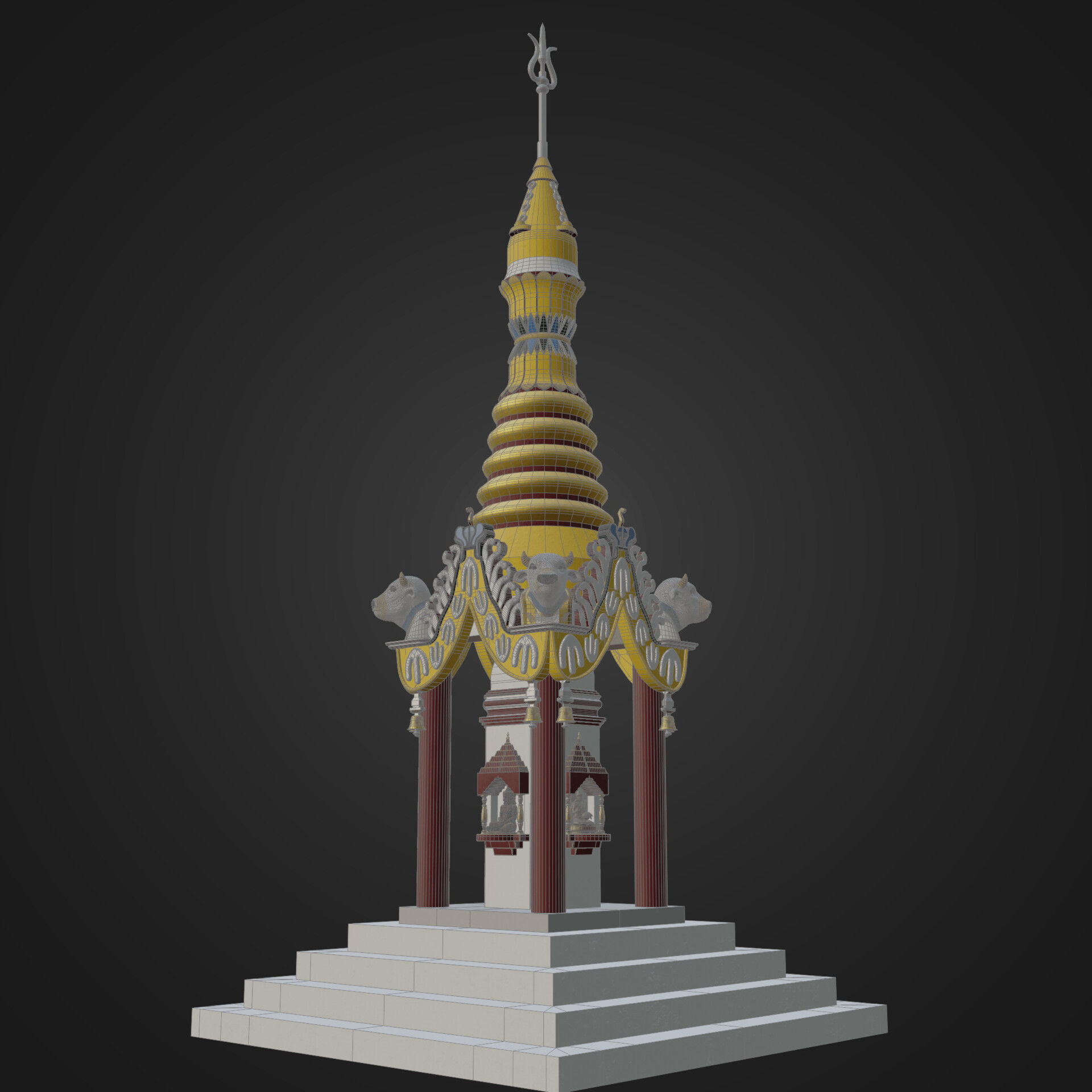 Small Hindu Temple 3D model | CGTrader
