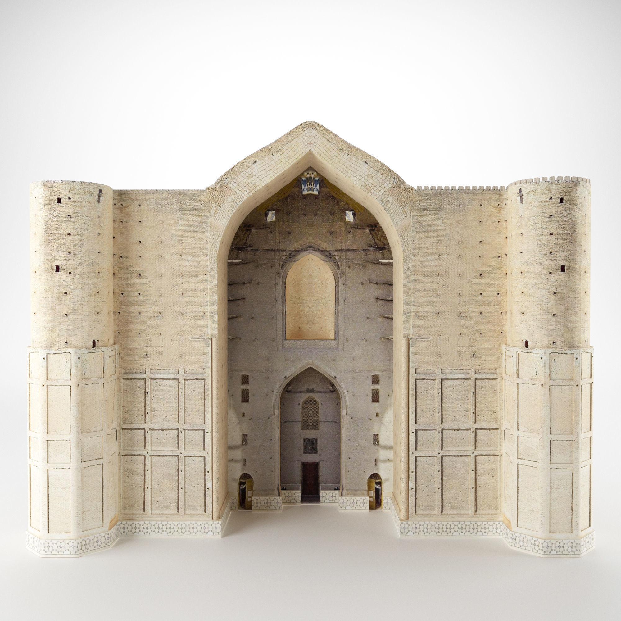 3D model old mosque persian mausoleum of khoja ahmed yasawi VR / AR ...