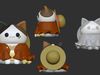 Luffy The Pirate Cat detailed GACHA 3D print model free 3D model 3D ...