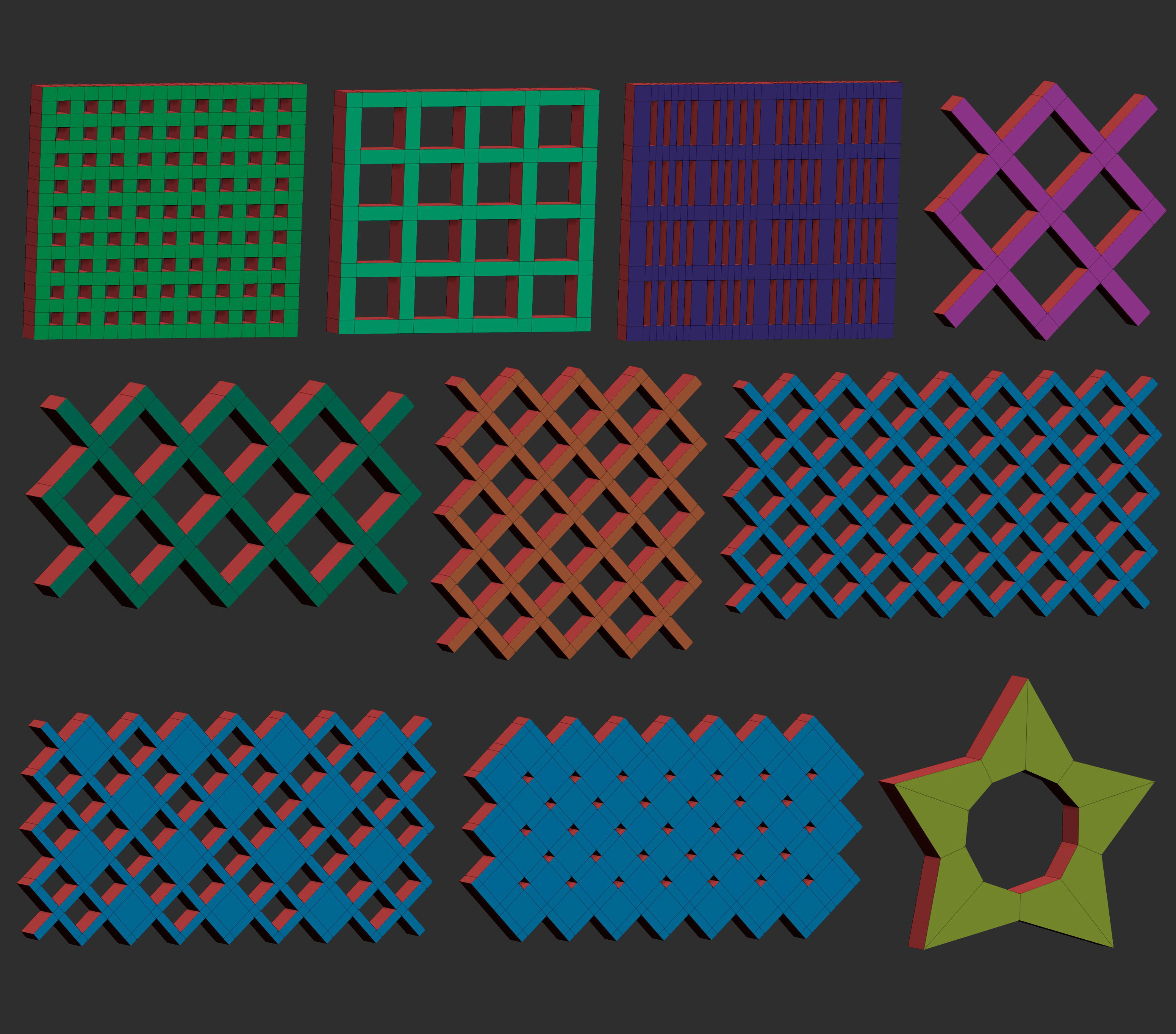 100 low poly primitive geometric base mesh shapes imm Zbrush set free ...
