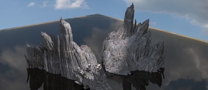 Medusa Cliff gate kitbash rocks 3D model | CGTrader