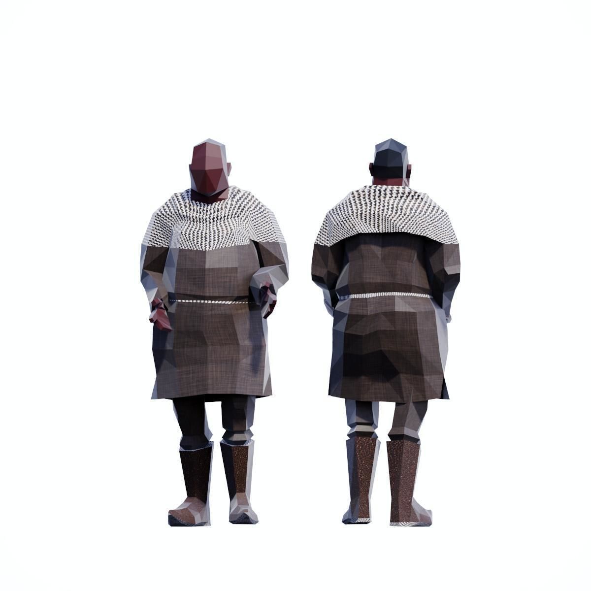 3D model Mediaval Peasants - Animated and Rigged VR / AR / low-poly ...