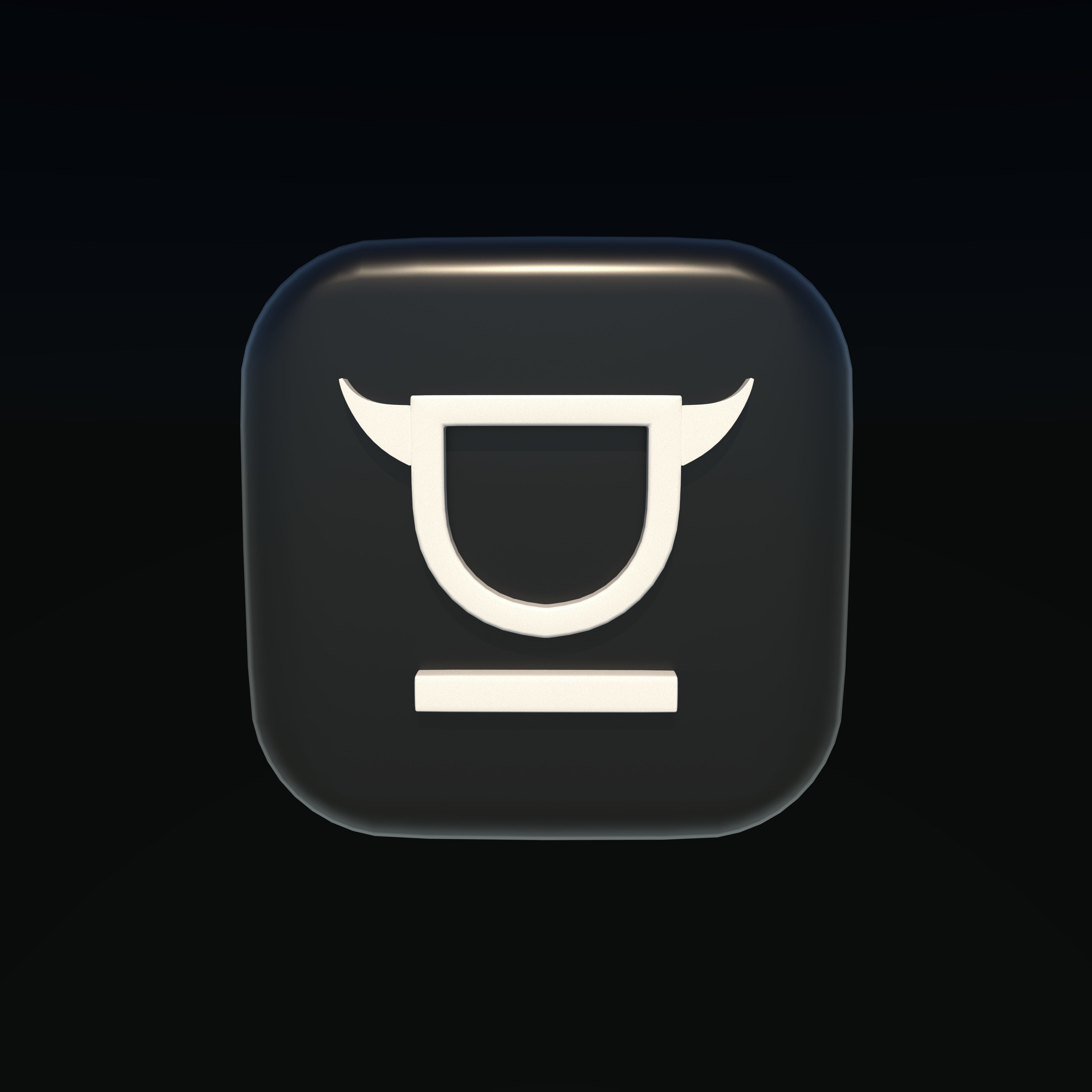 Dark icon 3D model animated | CGTrader