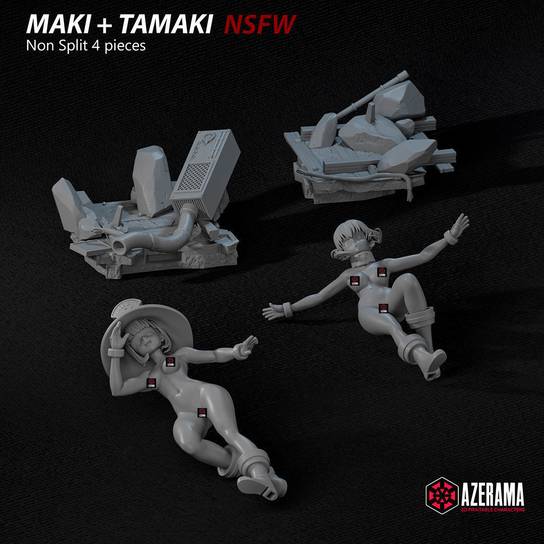 Maki and Tamaki NSFW STL Ready for 3D Printing 3D model 3D printable | CGTrader
