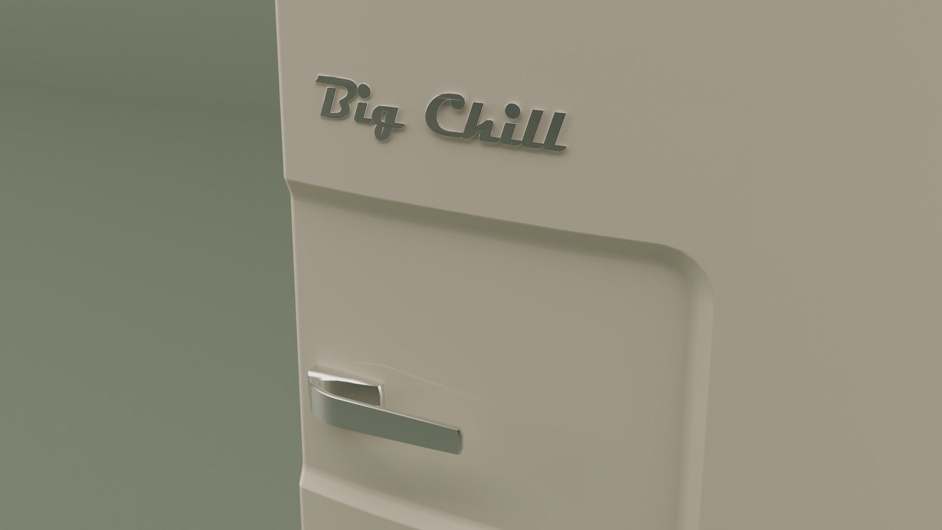 Vintage big chill fridge free 3D model | CGTrader