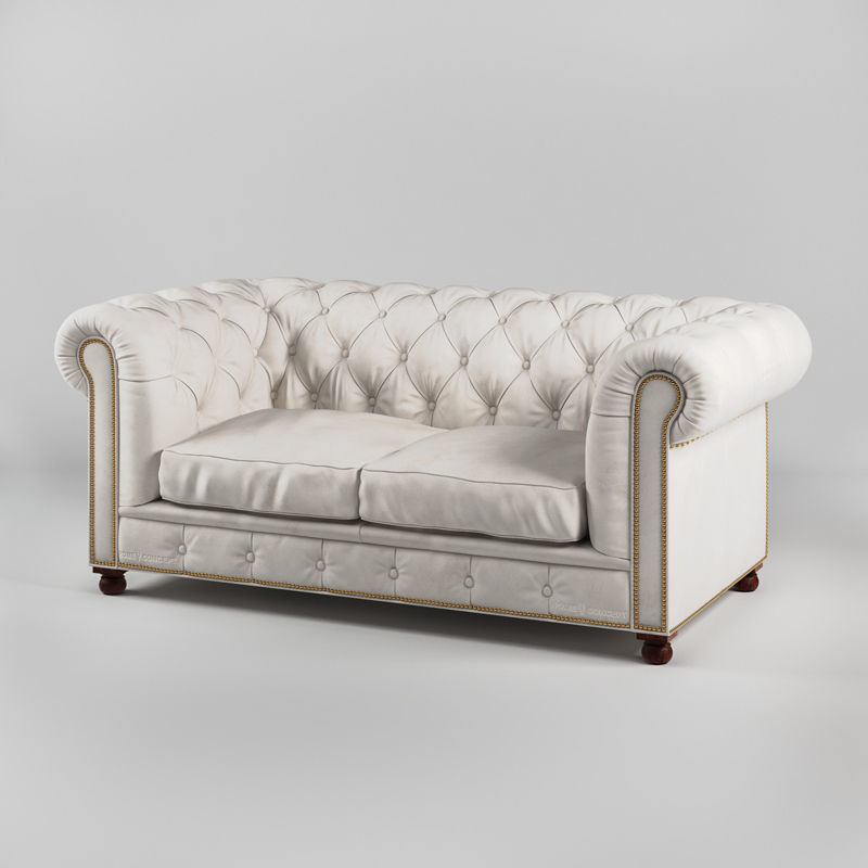 Chesterfield Traditional Tufted Classic Sofa Set 3D model | CGTrader