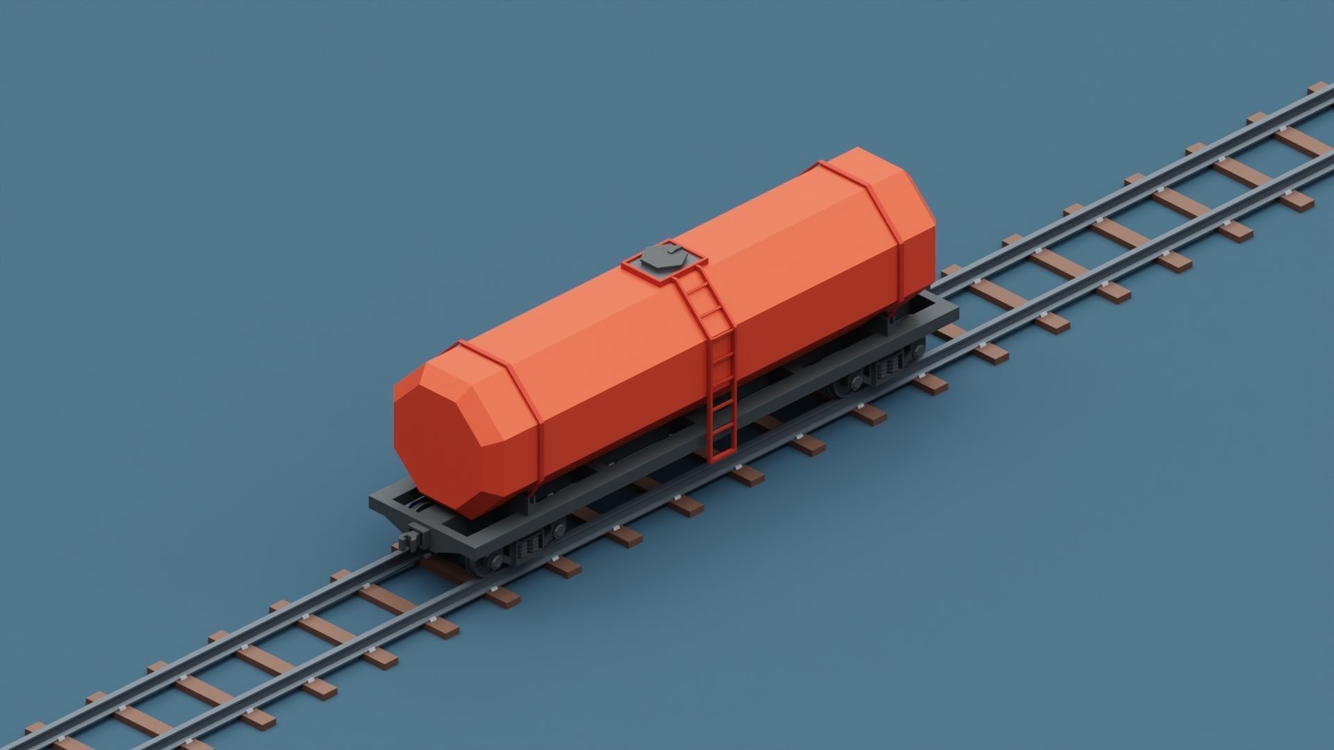 3D model Stylized Train and Railroad Wagons VR / AR / low-poly | CGTrader