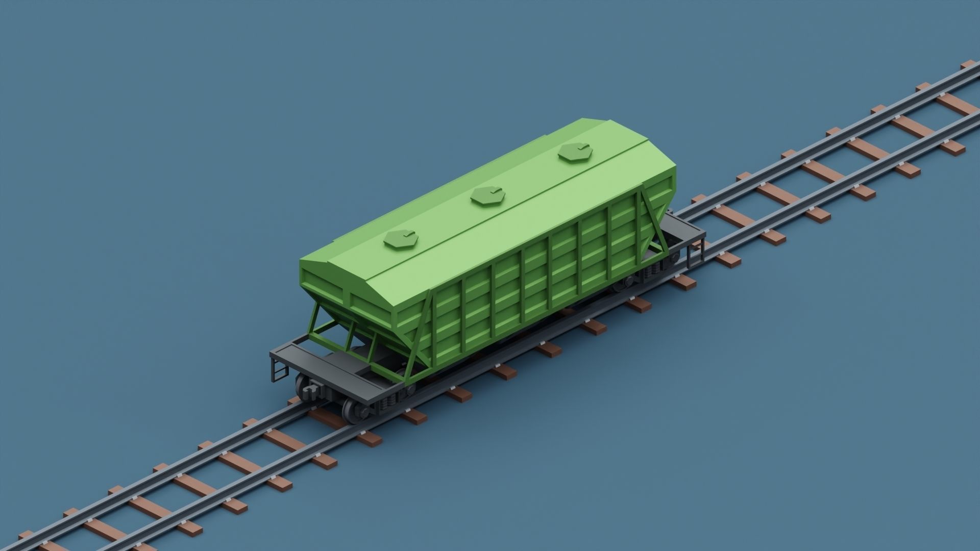 3D model Stylized Train and Railroad Wagons VR / AR / low-poly | CGTrader
