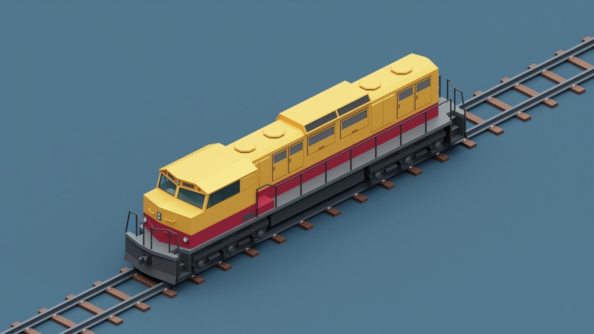 3D model Stylized Train and Railroad Wagons VR / AR / low-poly | CGTrader