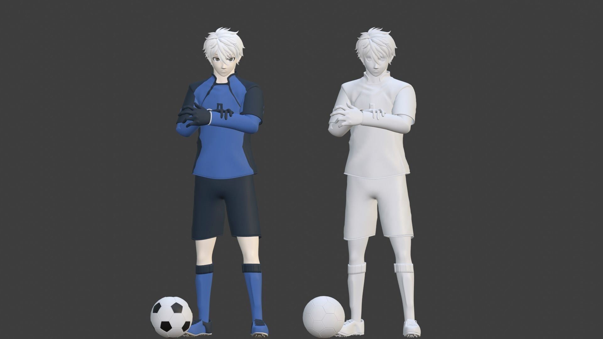 Seishiro Nagi - Blue Lock 3D model rigged | CGTrader