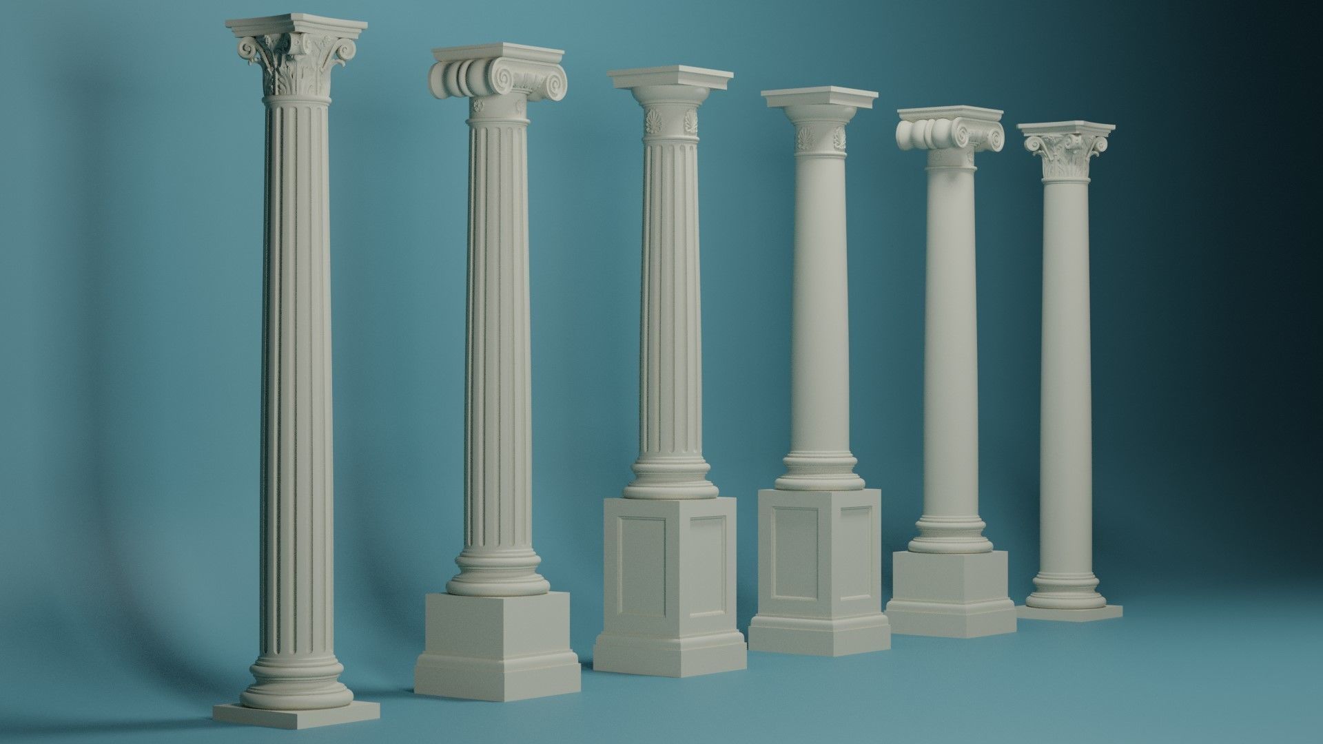Classical columns free sample free 3D model | CGTrader