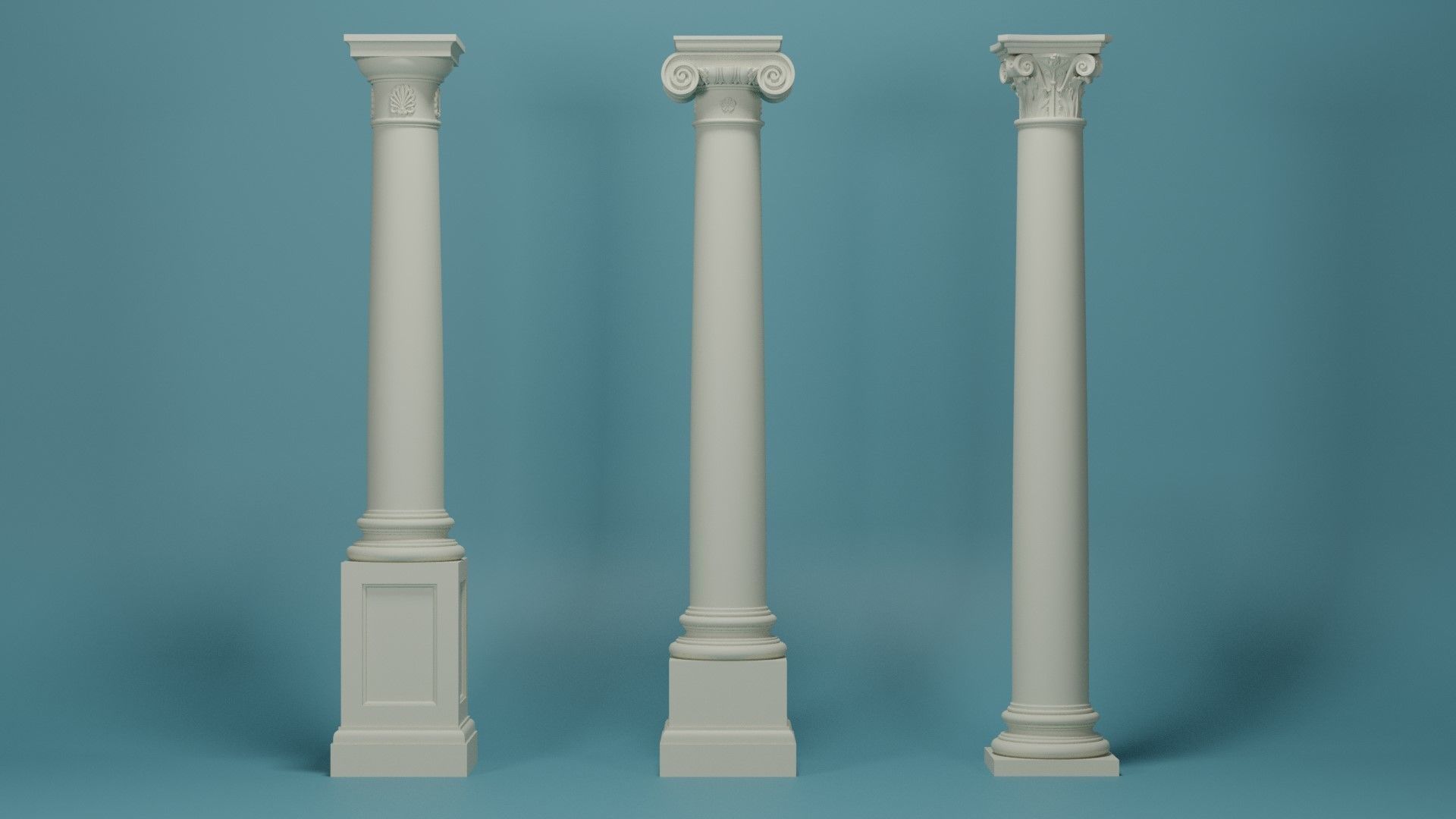 Classical columns free sample free 3D model | CGTrader