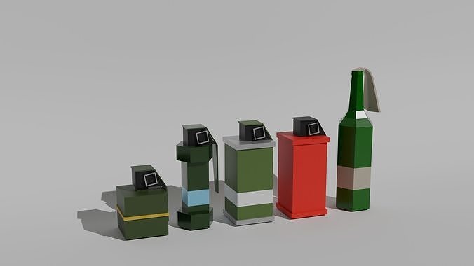 Grenades free 3D model | CGTrader