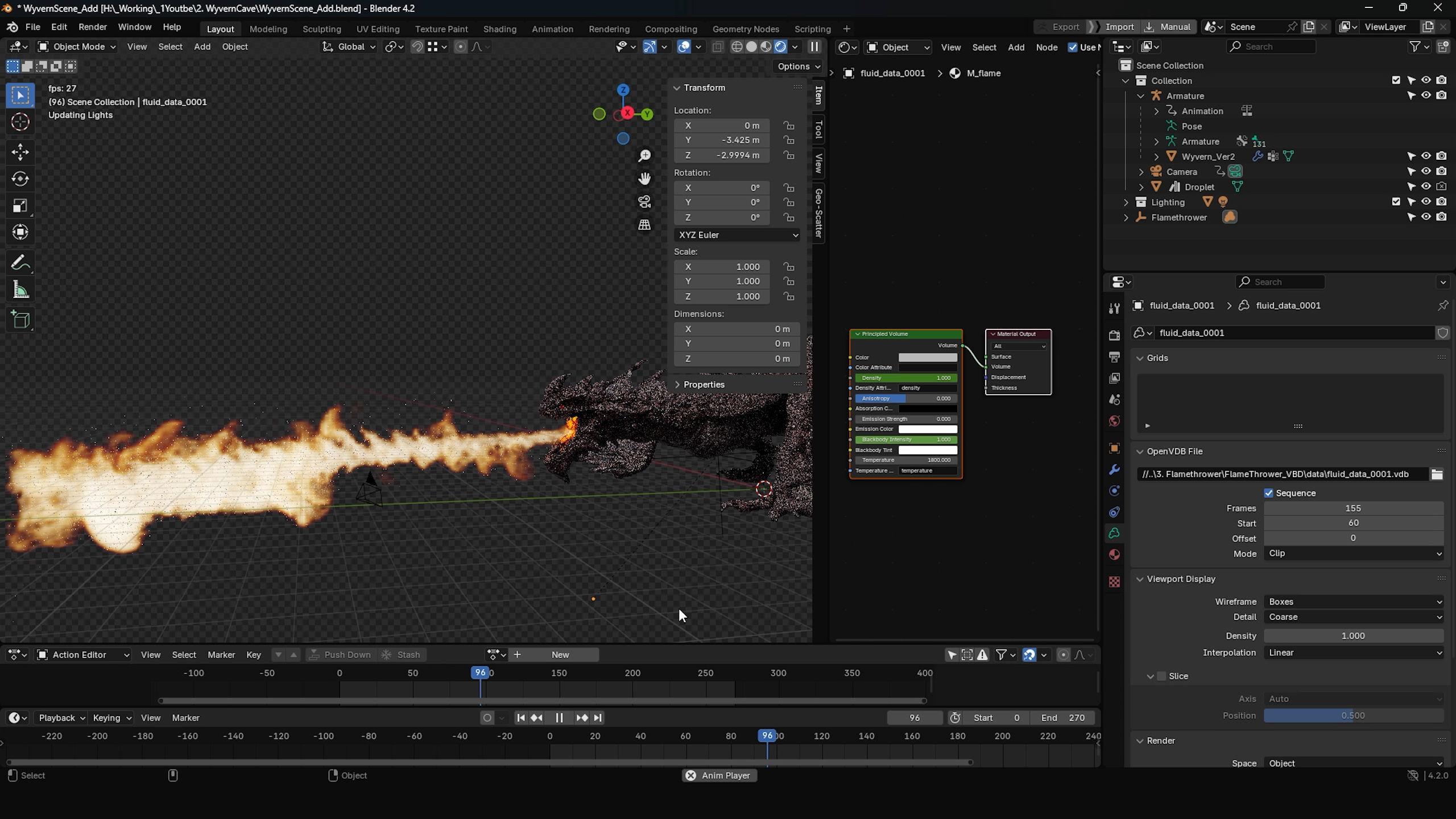 Free VDB Flamethrower VFX free 3D model | CGTrader
