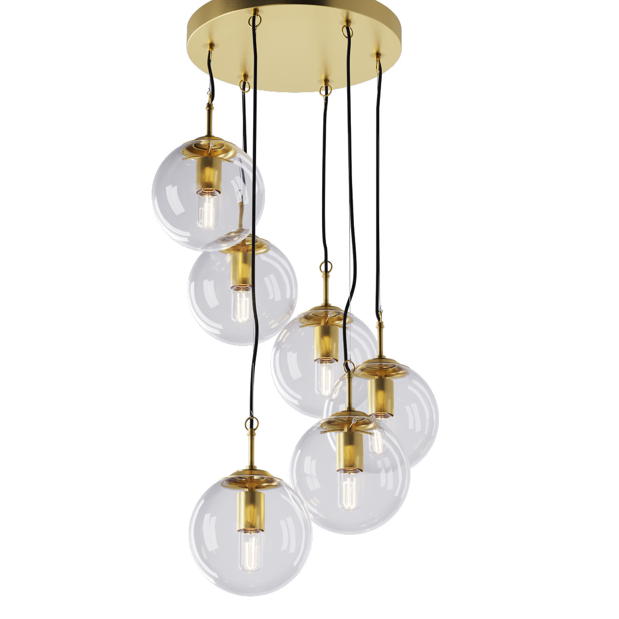 Chandelier FJ6 SKU 6523 free 3D model | CGTrader