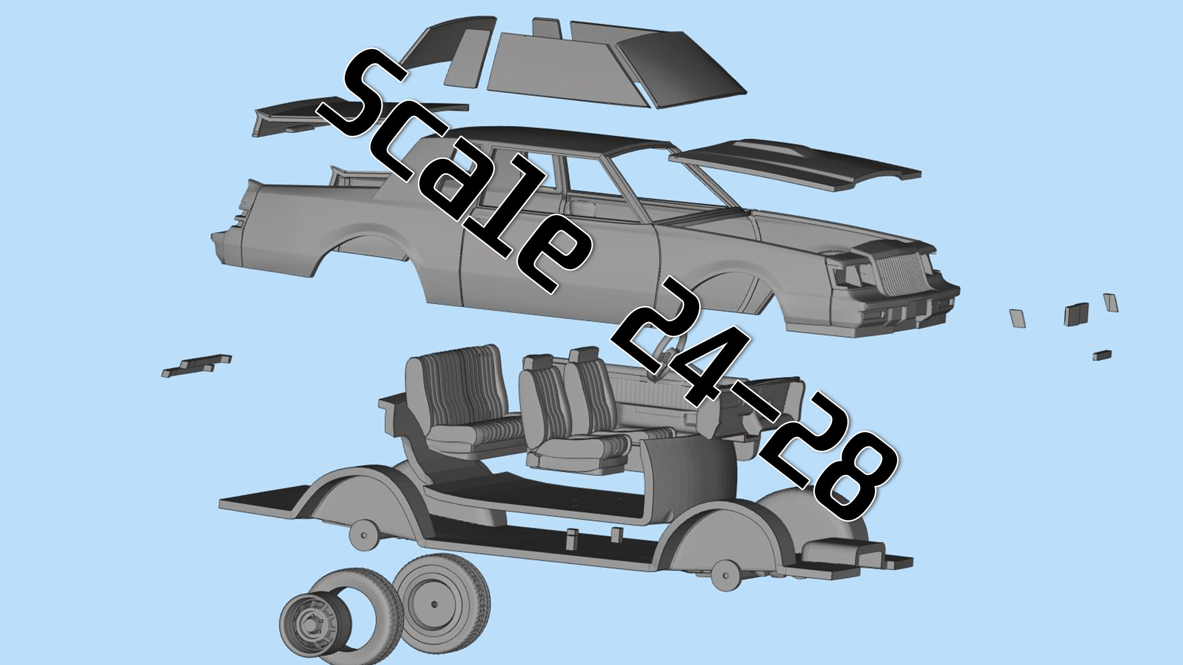 87 Regal Grand National muscle car 3d printer stl files 3D model 3D ...