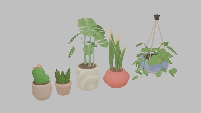 Plant Set 3D model | CGTrader