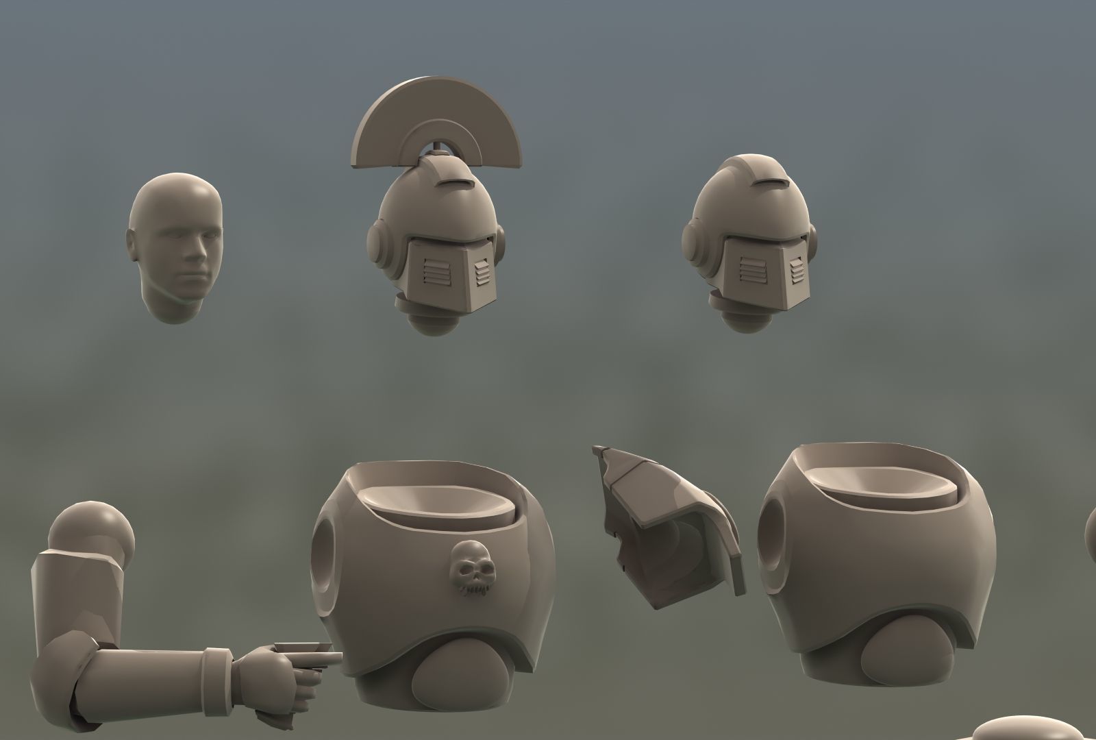 Space Crusader Monks 3D Model Kit 3D model 3D printable | CGTrader