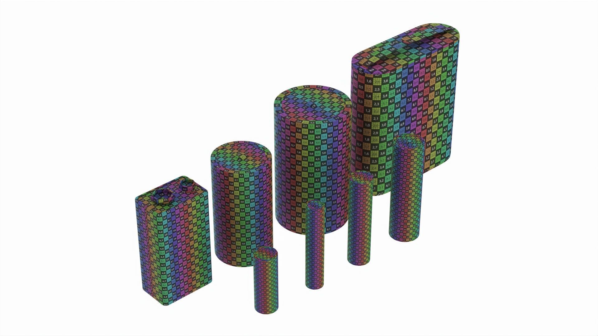 Alkaline Battery Set 3D model | CGTrader