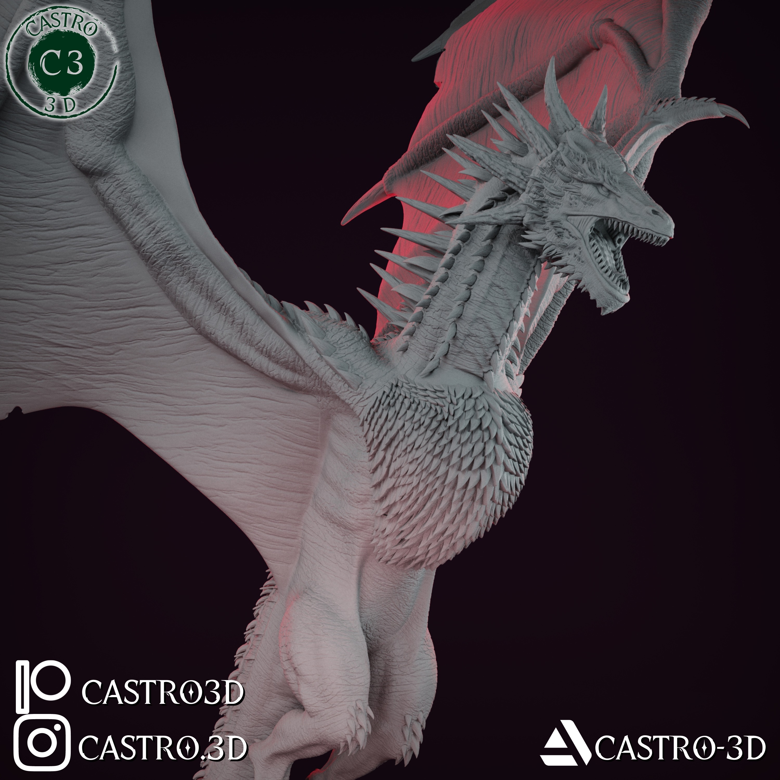 Meleys - The Red Queen - House of the Dragon 3D model 3D printable ...