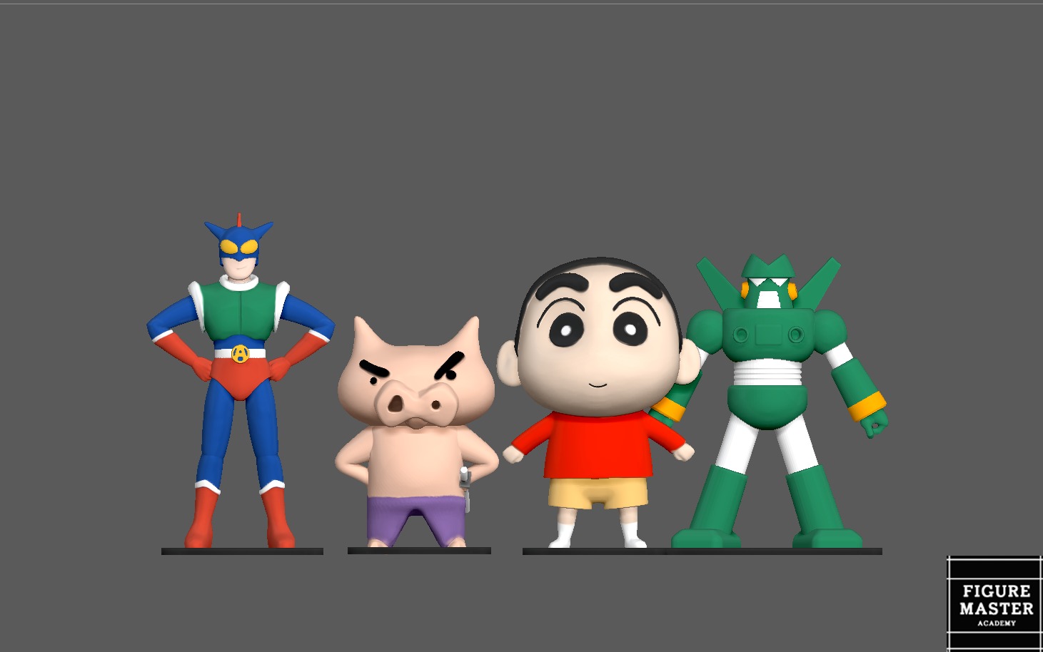 CRAYON SHIN CHAN ACTION KAMEN KANTAM 3D PRINT 3D model 3D printable ...