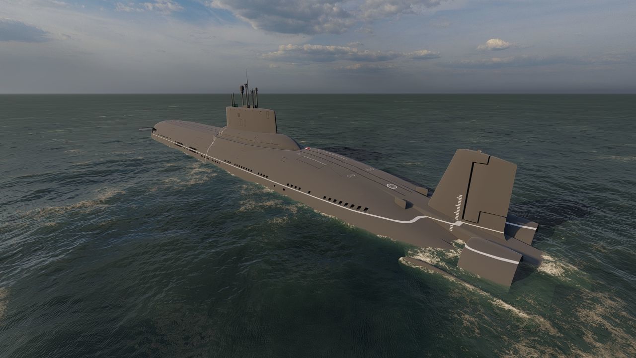 submarine- class Submarine 3D model rigged | CGTrader