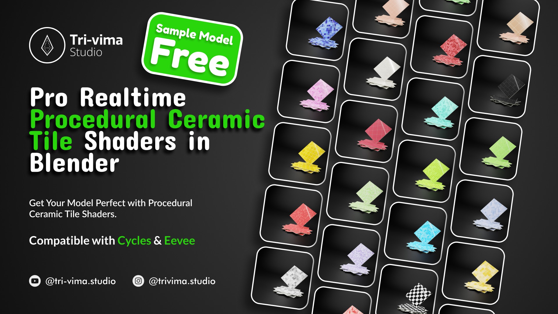 Pro Realtime Procedural Ceramic Tile Shaders for Blender Texture | CGTrader