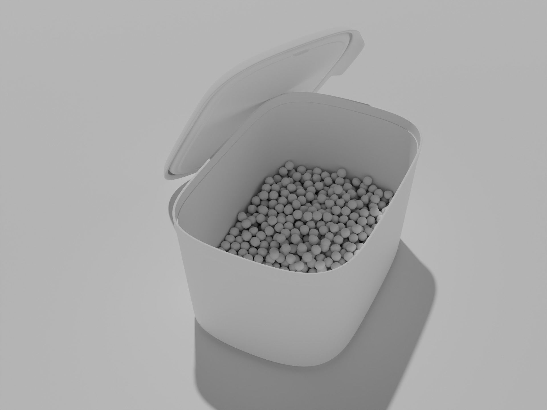 Tupperware One Touch Fresh box with fresh green peas 3D model | CGTrader