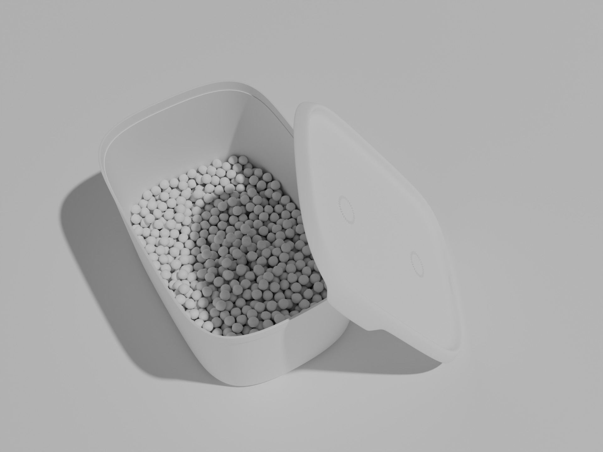 Tupperware One Touch Fresh box with fresh green peas 3D model | CGTrader