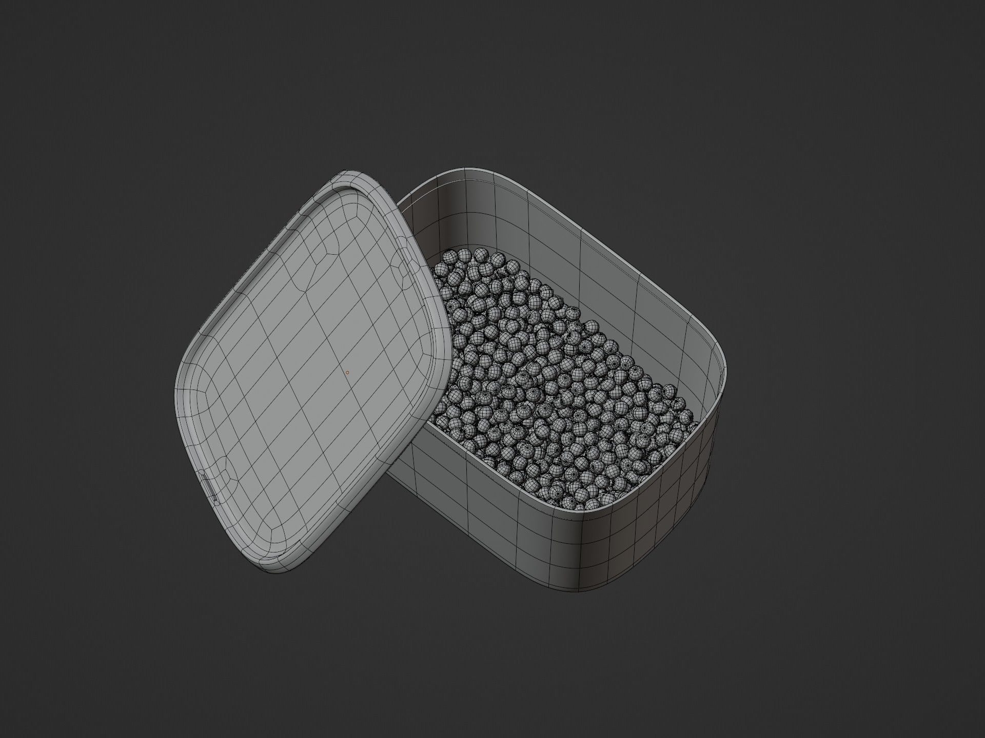 Tupperware One Touch Fresh box with fresh green peas 3D model | CGTrader