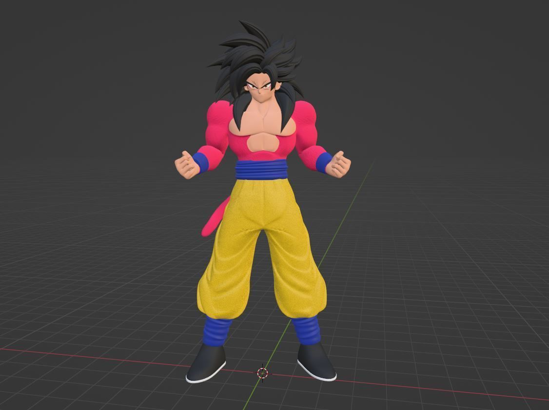 Goku Super Saiyan 4 - Dragonball GT 3D model rigged | CGTrader