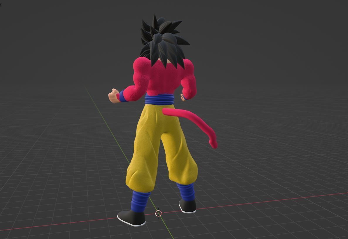Goku Super Saiyan 4 - Dragonball GT 3D model rigged | CGTrader
