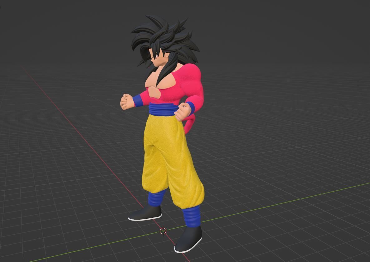 Goku Super Saiyan 4 - Dragonball GT 3D model rigged | CGTrader