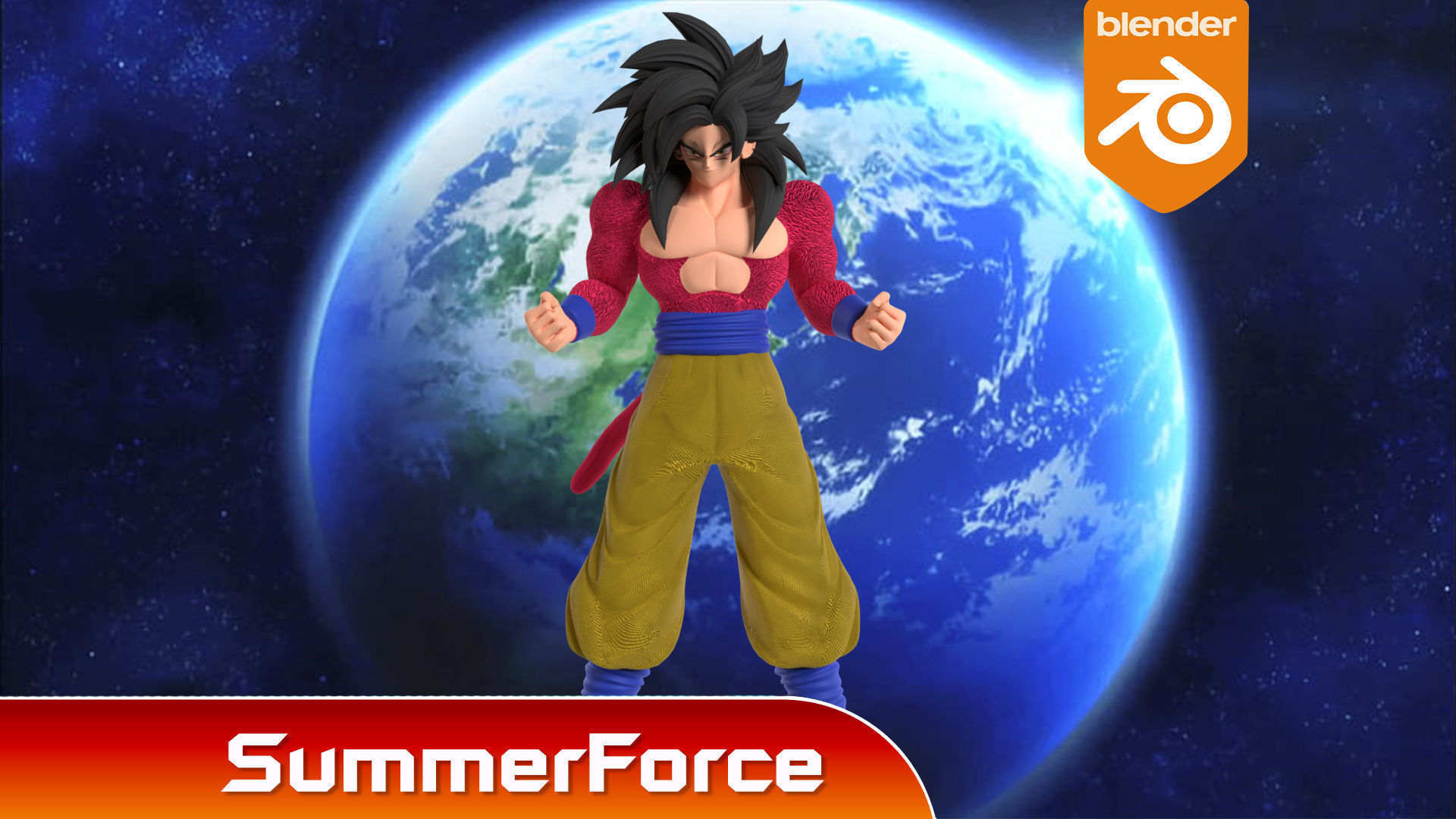 Goku Super Saiyan 4 - Dragonball GT 3D model rigged | CGTrader