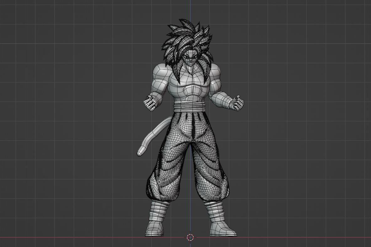 Goku Super Saiyan 4 - Dragonball GT 3D model rigged | CGTrader